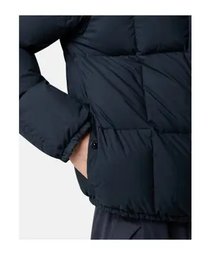 Stone Island Hooded Down Jacket With Wind Resistance - Navy Blue