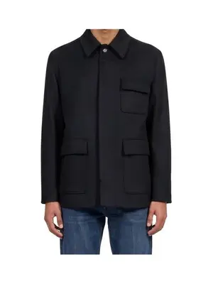 LARDINI Pocket Detailed Concealed Fastened Jacket
