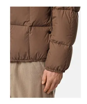 Stone Island Hooded Down Jacket With Wind Resistance - Ochre