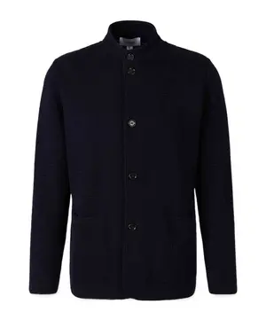 LARDINI High Neck Button-up Jacket