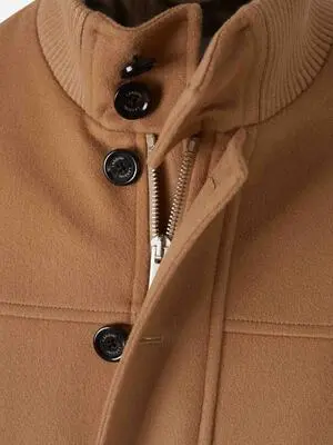 LARDINI Button-detail Ribbed-trim Jacket