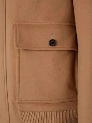 LARDINI Button-detail Ribbed-trim Jacket