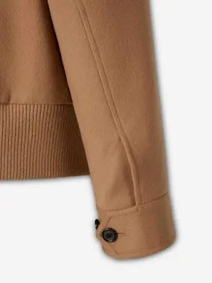 LARDINI Button-detail Ribbed-trim Jacket