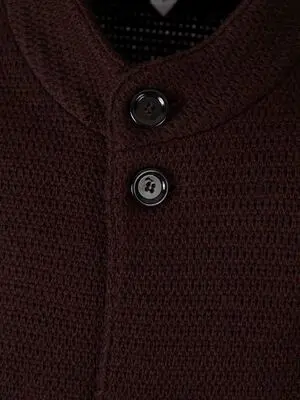 LARDINI High Neck Button-up Jacket