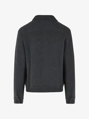LARDINI Long-sleeve Button-up Jacket - Grey