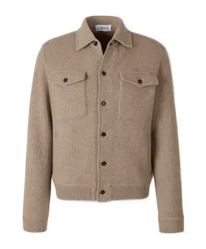 LARDINI Button-up Long-sleeved Jacket - Camel