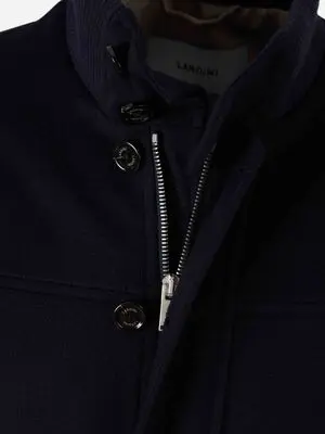 LARDINI Button-front Jacket With Ribbed Trims