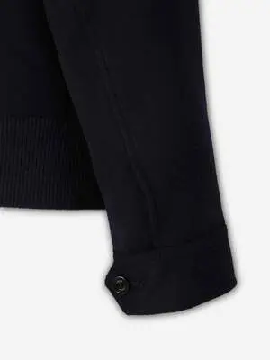 LARDINI Button-front Jacket With Ribbed Trims