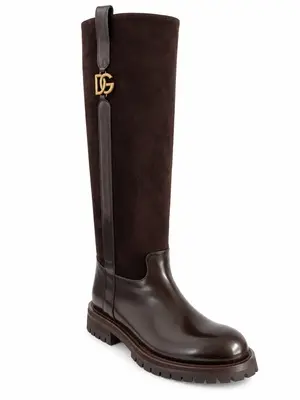 Dolce & Gabbana Dolce Gabbana Logo Plaque Boots