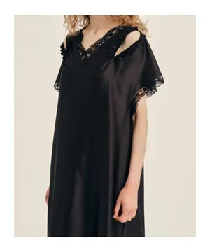 Simone Rocha Lace-trim Cut-out Midi Dress