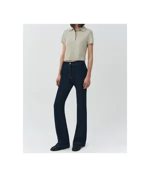 Simkhai Twila Short-sleeve Cashmere Polo Shirt
