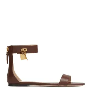 TOM FORD Leather Flat Sandals - Brown