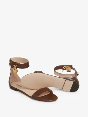TOM FORD Leather Flat Sandals