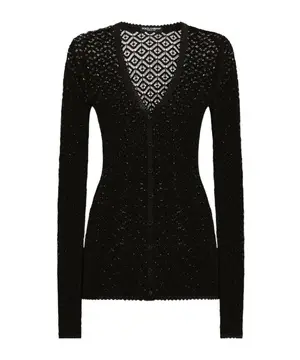 Dolce & Gabbana Dolce Gabbana Lace Knitted Long Cardigan
