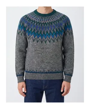 ROBERTO COLLINA Fair Isle Knitted Sweater