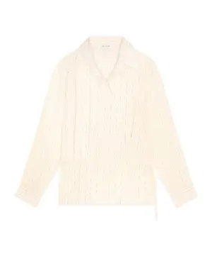 Dries Van Noten Pinstripe Wrap Top