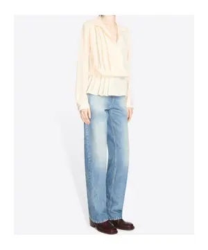 Dries Van Noten Pinstripe Wrap Top