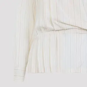 Dries Van Noten Pinstripe Wrap Top