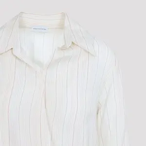 Dries Van Noten Pinstripe Wrap Top