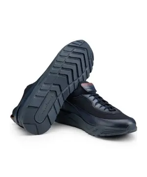 Santoni Low-top Panelled Sneakers - Adriatico Blue