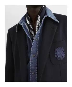 Dolce & Gabbana Dolce Gabbana Crest Single Vent Blazer