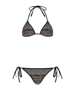Missoni Zigzag-knit Sequin-embellished Bikini - No