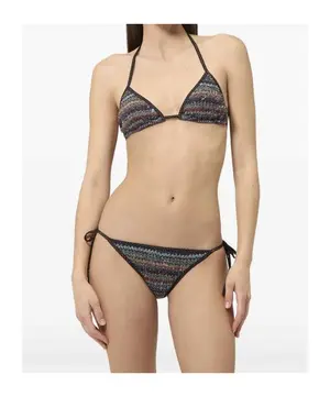 Missoni Zigzag-knit Sequin-embellished Bikini