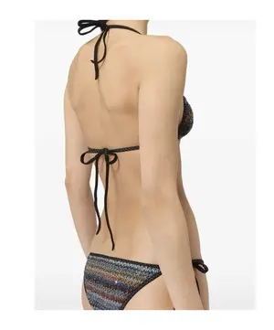 Missoni Zigzag-knit Sequin-embellished Bikini
