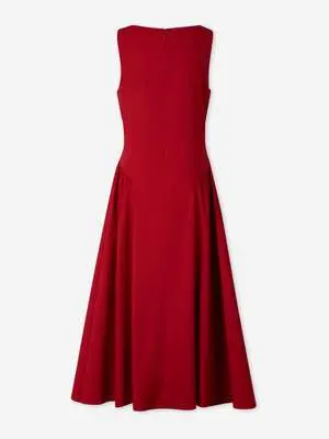Staud A-line Cotton Midi Dress