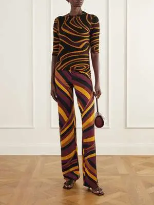 Emilio Pucci Intarsia-knit Open-back Wool-blend Sweater