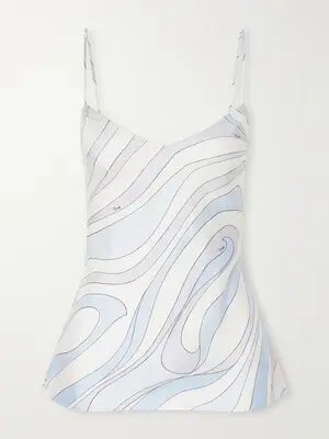 EMILIO PUCCI Printed Silk-twill Cami