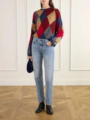 LESET James Argyle Intarsia-knit Merino Wool Sweater