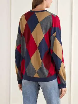 LESET James Argyle Intarsia-knit Merino Wool Sweater