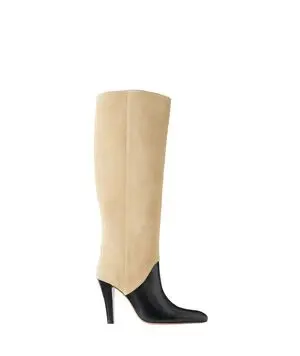 JUDE Edita 100 Two-tone Leather And Suede Knee Boots - Multi