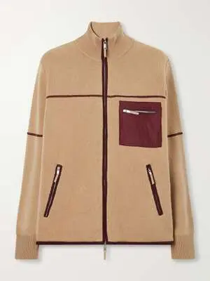 Guest In Residence Louis Rib-trimmed Wool And Cashmere-blend Felt Jacket - Camel