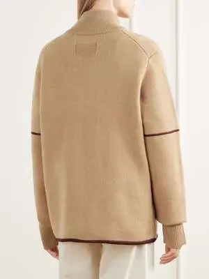 Guest In Residence Louis Rib-trimmed Wool And Cashmere-blend Felt Jacket