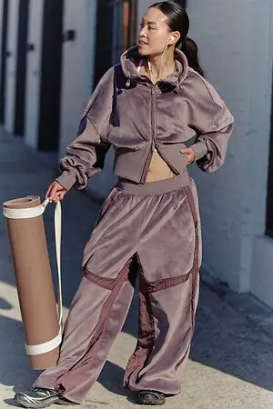 Free People Haven Plush Performance Zip-up - Eclipse