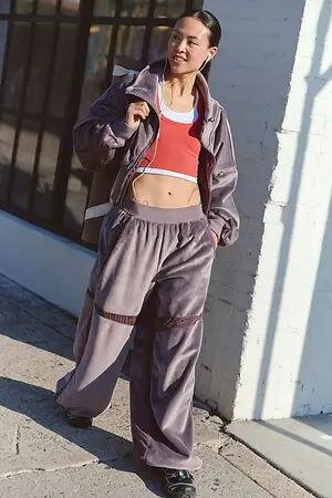 Free People Haven Plush Performance Pants - Eclipse