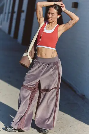 Free People Haven Plush Performance Pants - Eclipse