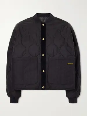 Barbour Ravenshill Reversible Quilted Checked Shell Jacket - Black