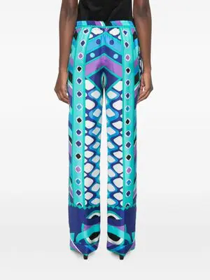 Emilio Pucci Printed Silk Trousers