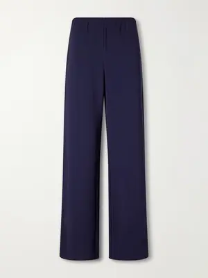 LESET Arielle Crepe Wide-leg Pants - Blue
