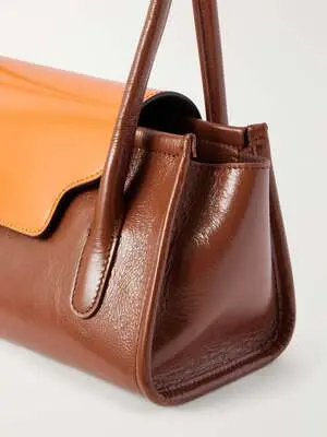 Marni Trunkette Crinkled Leather Shoulder Bag