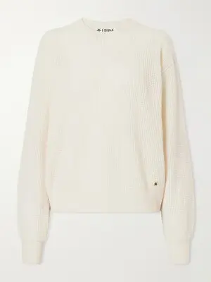 Eterne Brock Waffle-knit Cashmere Sweater - Neutrals