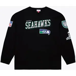 Mitchell & Ness Seattle Seahawks Big & Tall Training Camp Long Sleeve T-shirt - Black