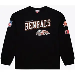 Mitchell & Ness Cincinnati Bengals Big & Tall Training Camp Long Sleeve T-shirt - Black