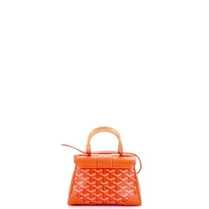 Goyard Saigon Top Handle Bag Coated Canvas With Leather Mini