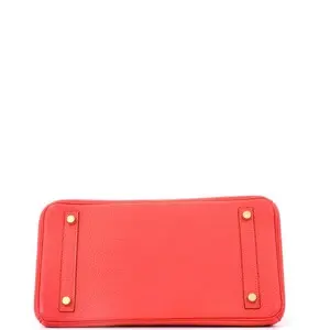 Hermès Birkin Handbag Clemence With Gold Hardware 30