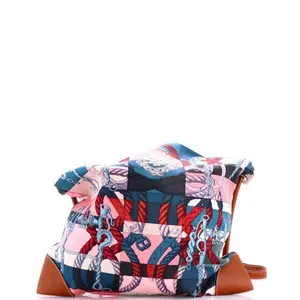 Hermès Silky City Bag Printed Silk And Leather Gm