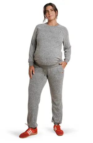 NOM MATERNITY Heart On My Pocket Maternity Sweatpants - Grey